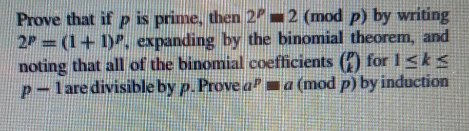 Solved Prove that if p is prime, then 2P 2 (mod p) by | Chegg.com