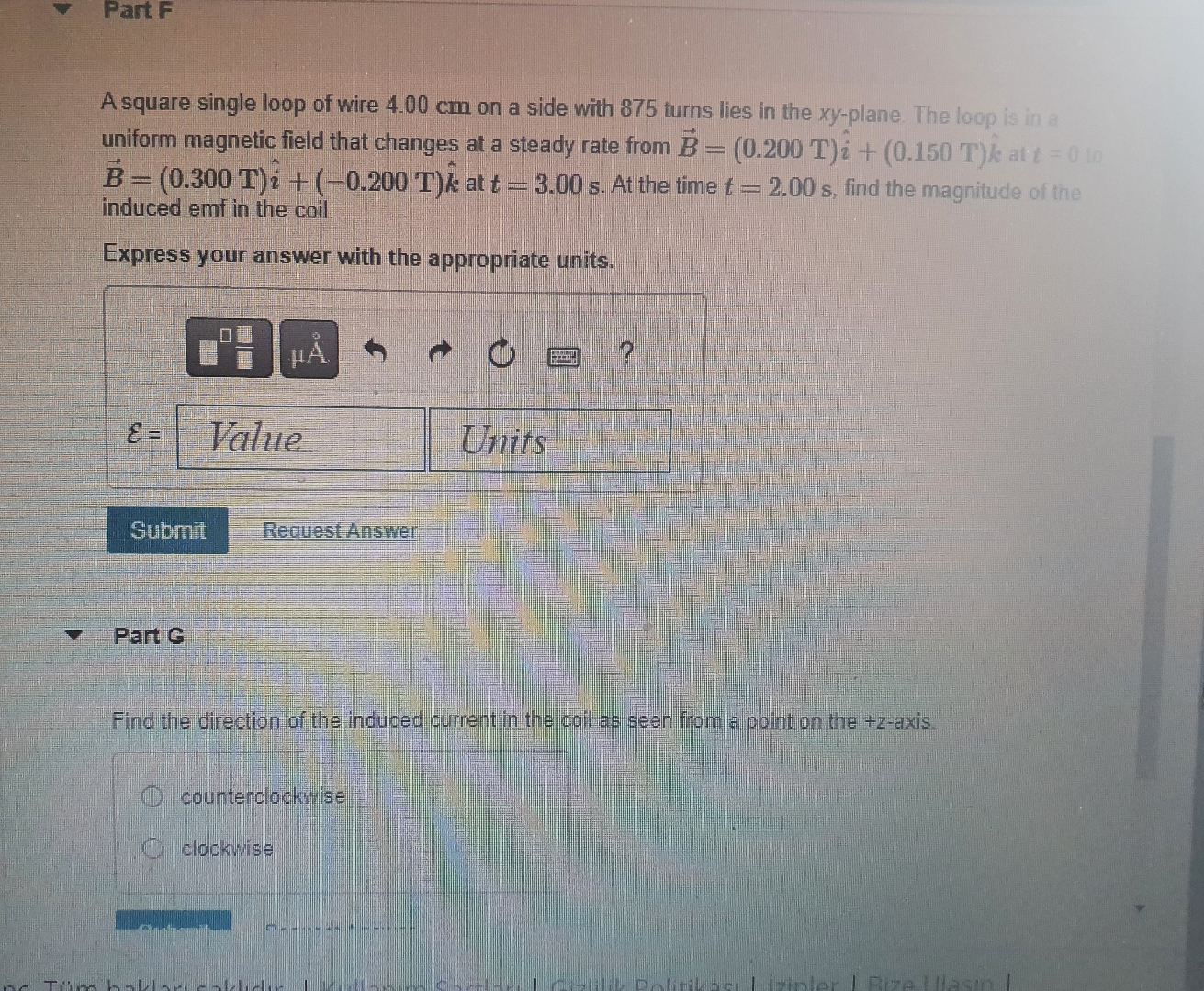 Solved A square single loop of wire 4.00cm ﻿on a side with | Chegg.com
