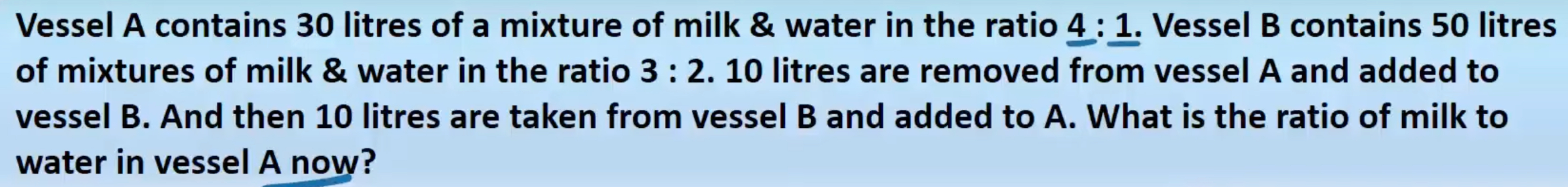 Solved Vessel A contains 30 ﻿litres of a mixture of milk & | Chegg.com