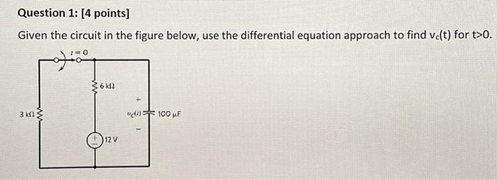 Solved Given the circuit in the figure below, use the | Chegg.com
