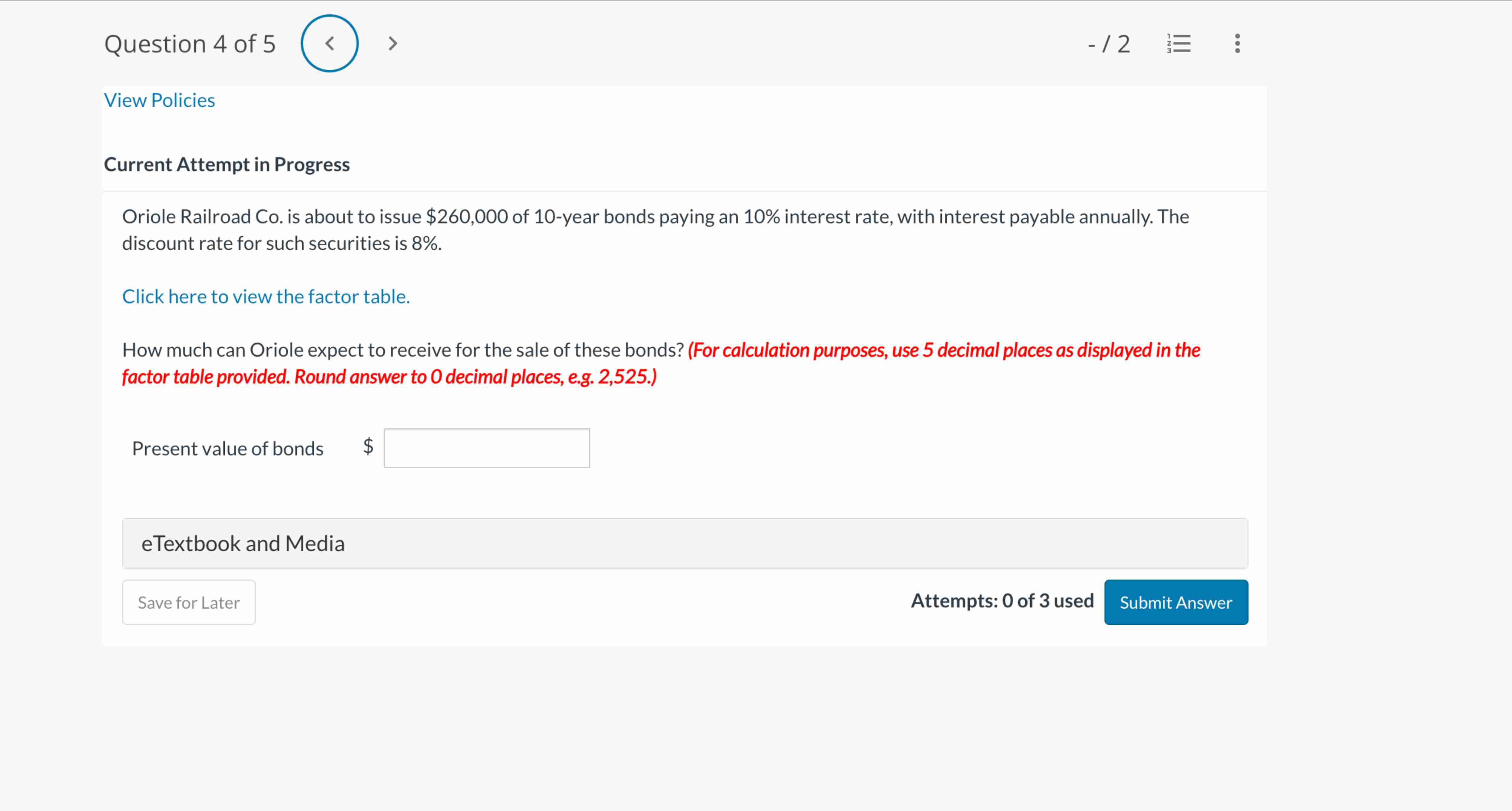 Solved View PoliciesCurrent Attempt in ProgressOriole | Chegg.com