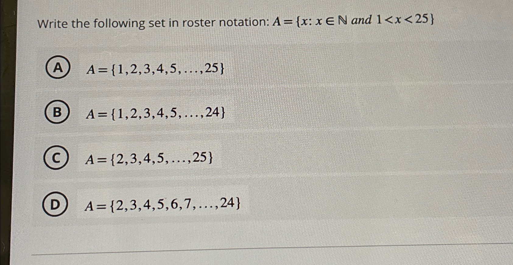 Solved Write the following set in roster notation: and | Chegg.com