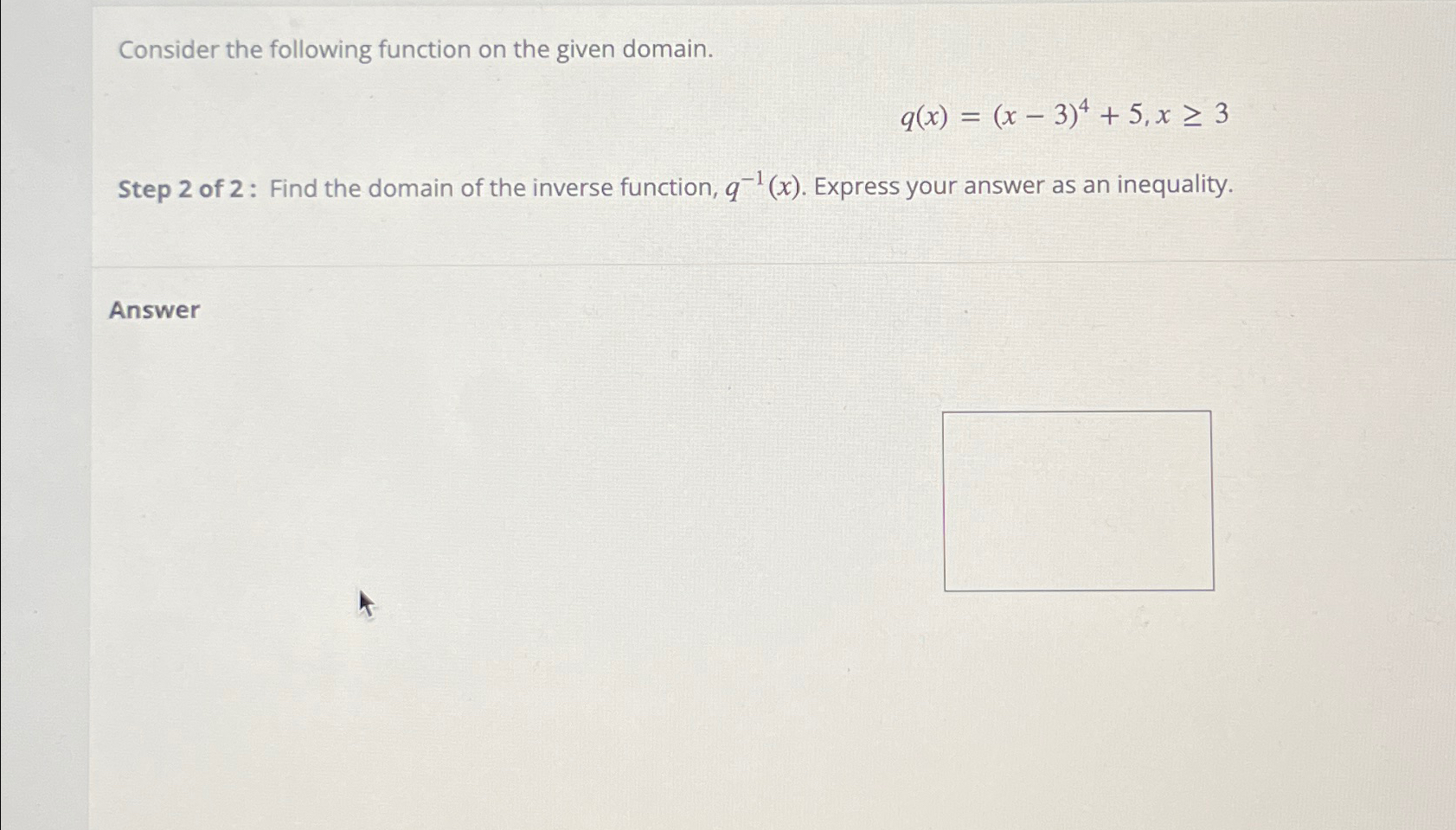 Solved Consider the following function on the given | Chegg.com