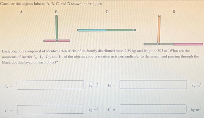 Solved Consider the objects labeled A, B, C, and D shown in | Chegg.com