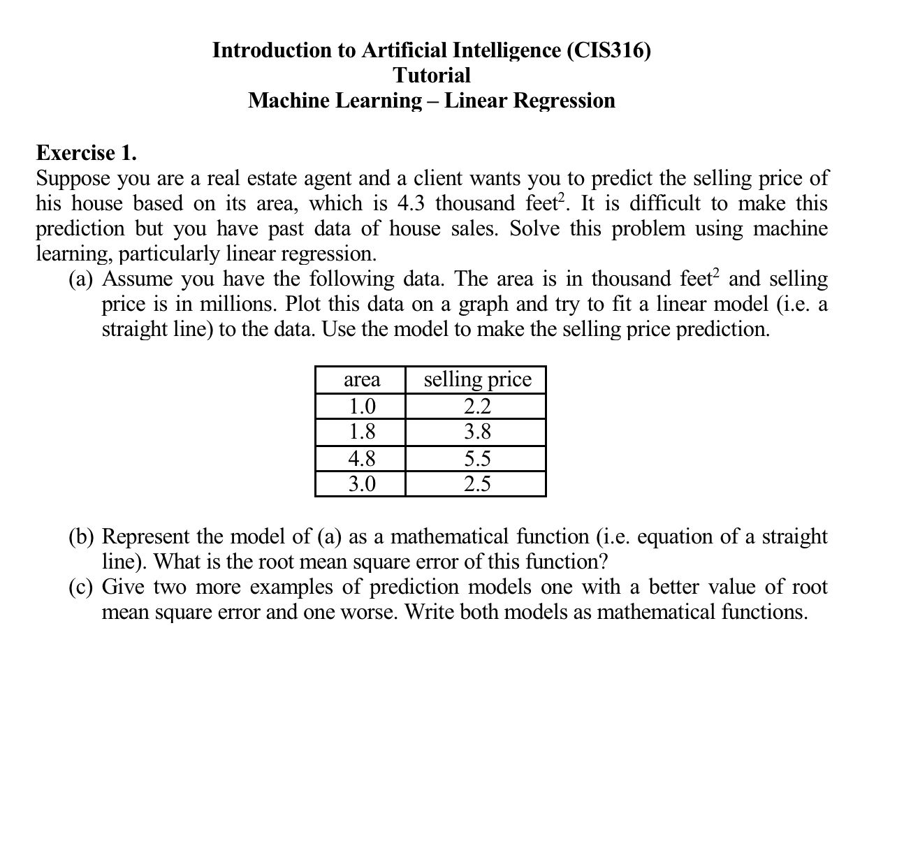 Solved Introduction to Artificial Intelligence | Chegg.com