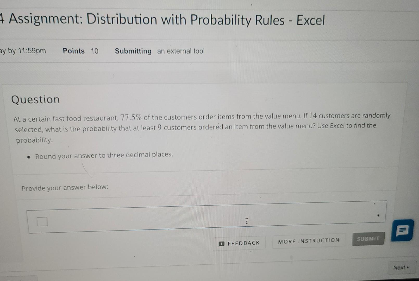Solved 4 Assignment: Distribution with Probability Rules - | Chegg.com