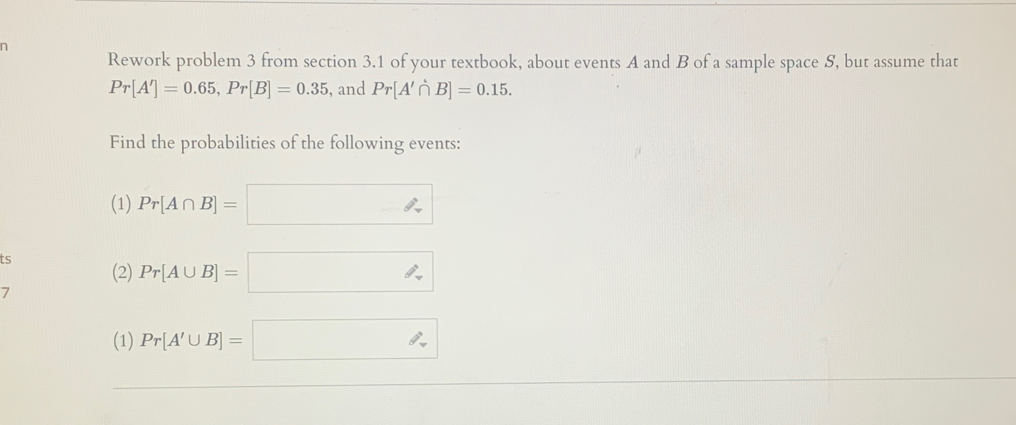 Solved Rework problem 3 ﻿from section 3.1 ﻿of your textbook, | Chegg.com