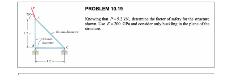 Solved PROBLEM 10.19Knowing that P=5.2kN, ﻿determine the | Chegg.com