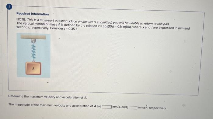 Solved Required information NOTE: This is a multi-part | Chegg.com