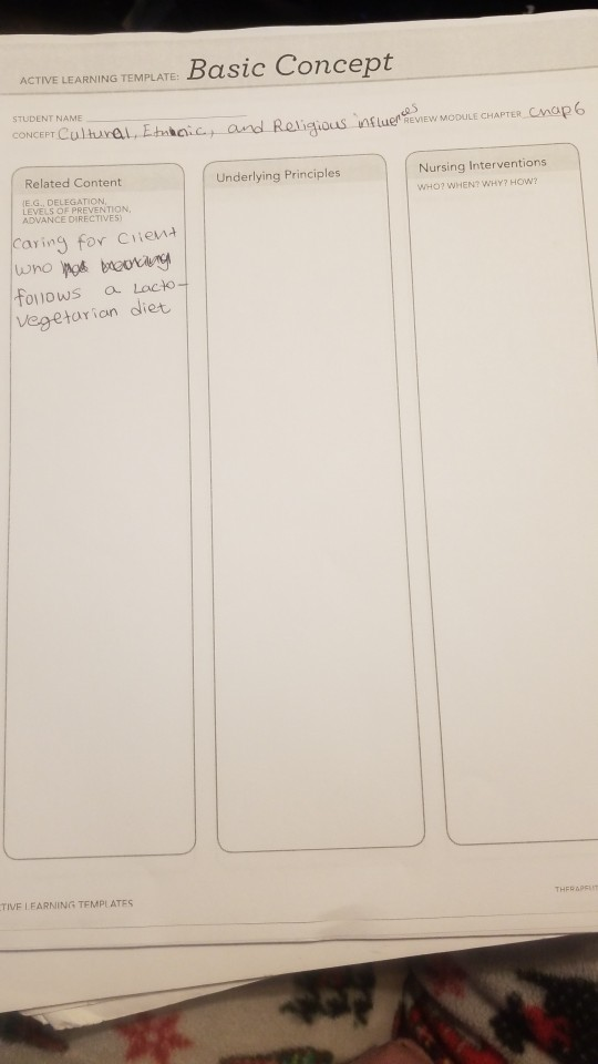 Solved ACTIVE LEARNING TEMPLATE Basic Concept to maintan | Chegg.com