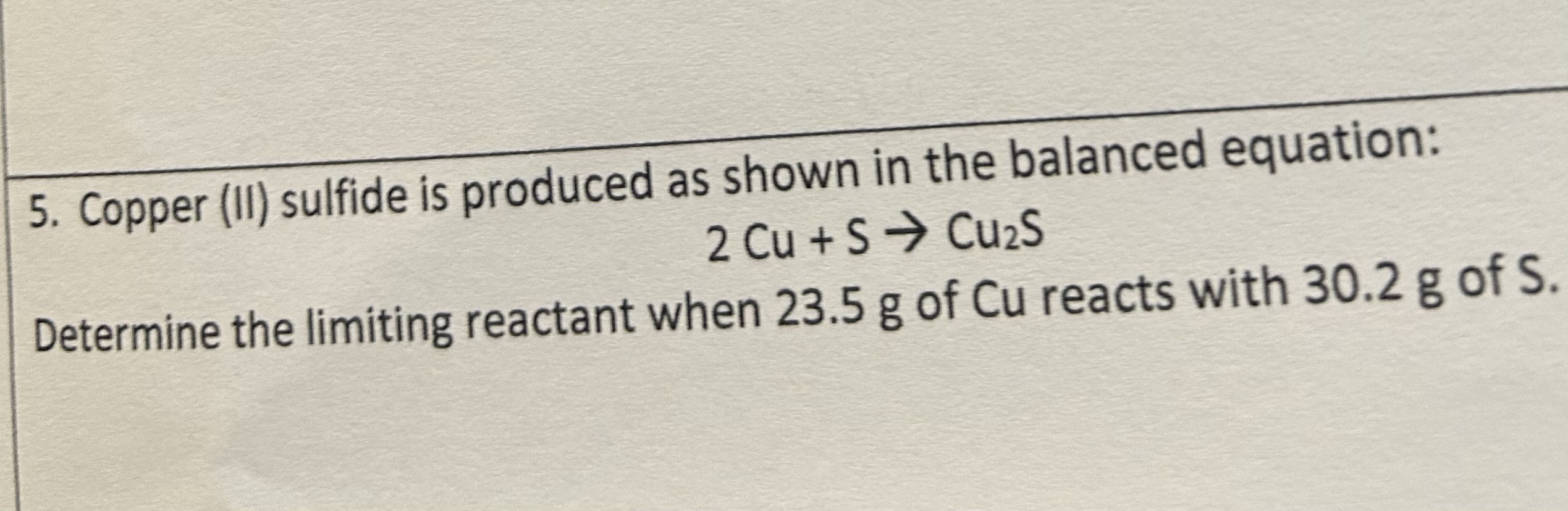 Solved Copper (II) ﻿sulfide is produced as shown in the | Chegg.com