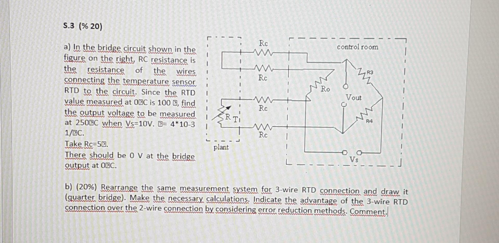 Solved a) In the bridge circuit shown in the figure on the | Chegg.com