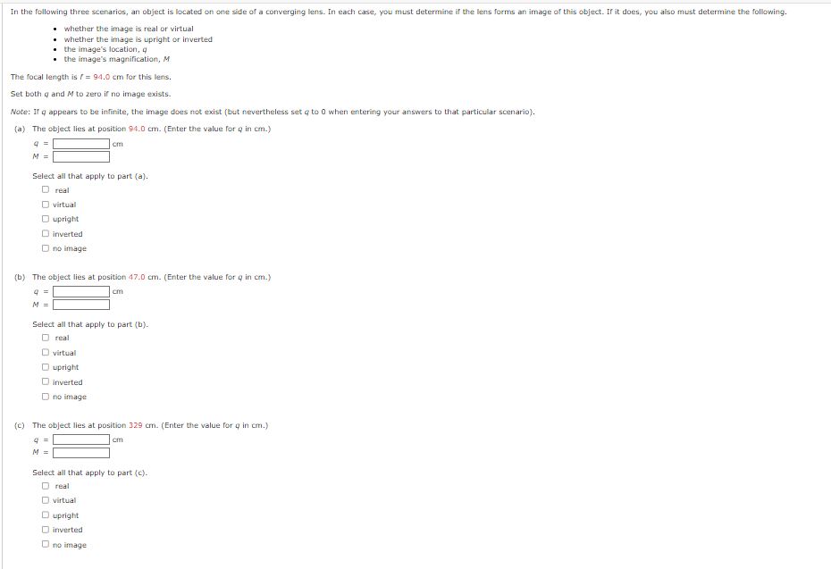 Solved whether the image is real or virtualwhether the image | Chegg.com