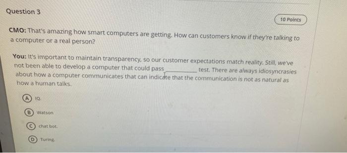 Solved Question 2 5 Points CMO: guess I'm a little old | Chegg.com