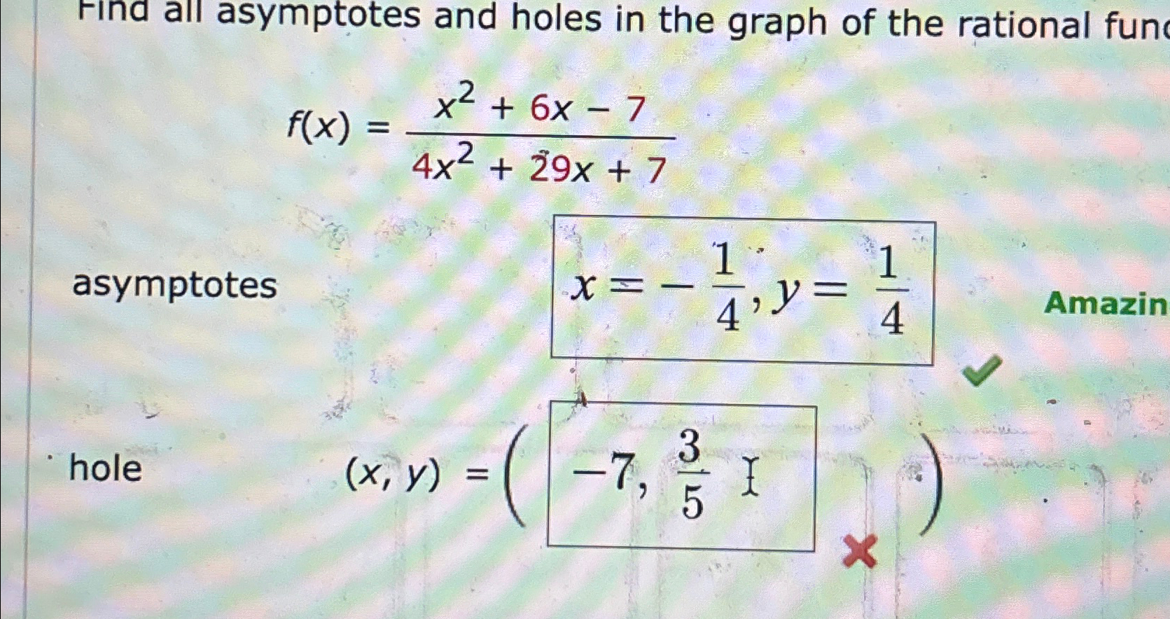 Solved Find all asymptotes and holes in the graph of the | Chegg.com