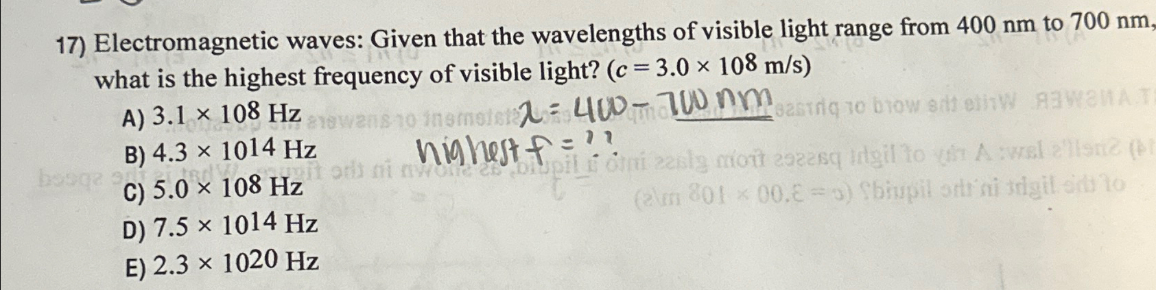 Solved Electromagnetic waves: Given that the wavelengths of | Chegg.com