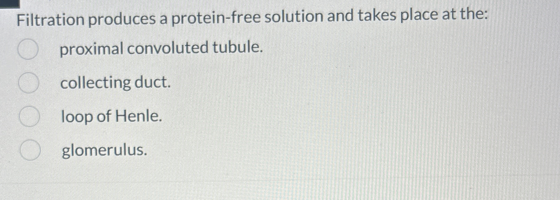 Solved Filtration produces a protein-free solution and takes | Chegg.com
