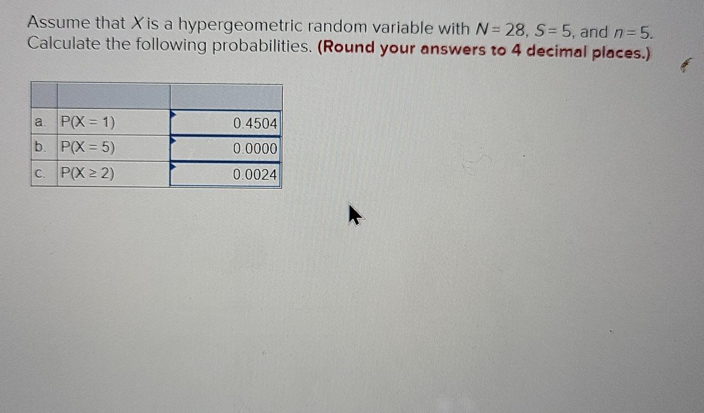 Solved Assume that X is a hypergeometric random variable | Chegg.com