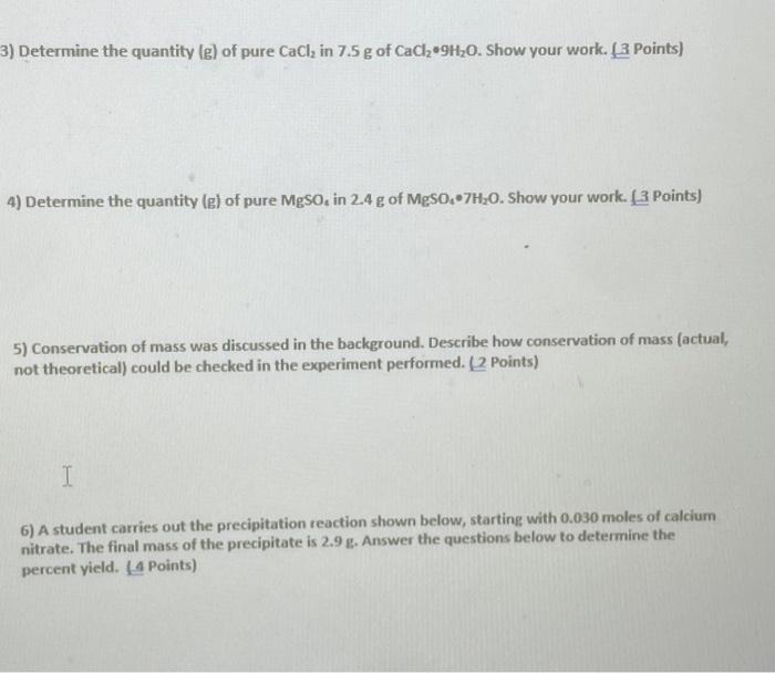 Solved Data Table 1: Stoichiometry,Values Initial: CaCl₂ | Chegg.com