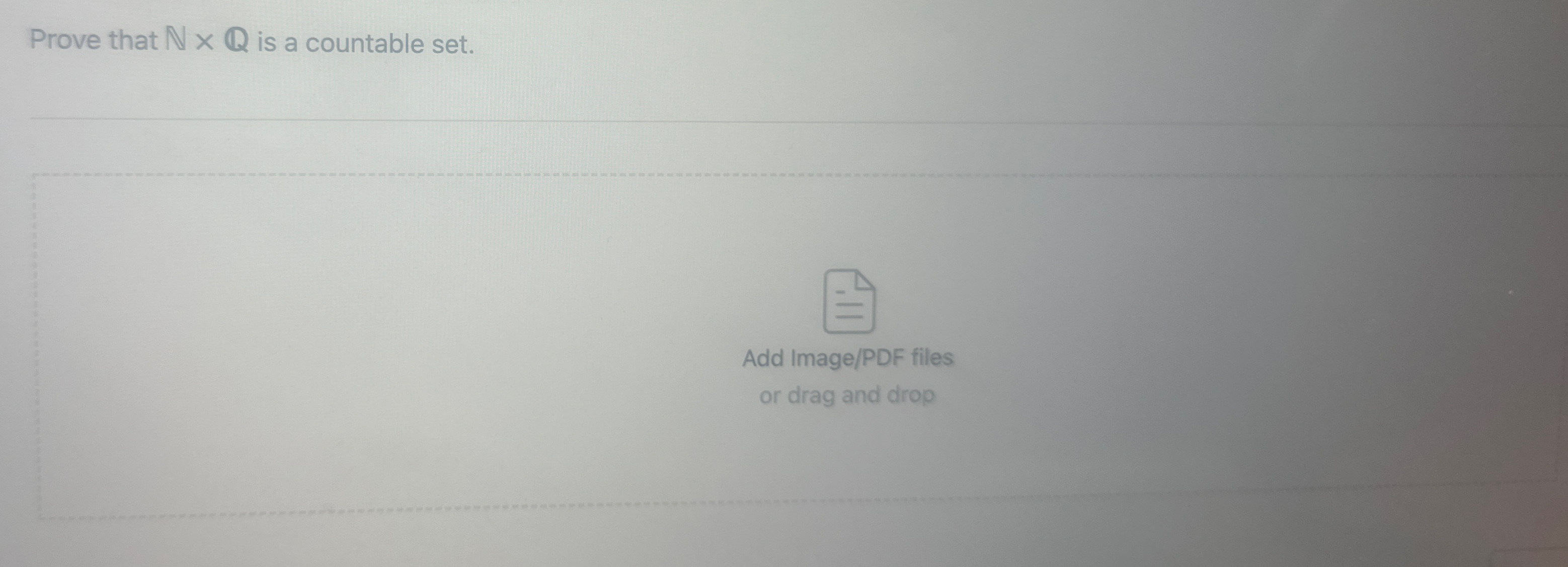 Solved Prove that N×Q ﻿is a countable set.Add Image/PDF | Chegg.com