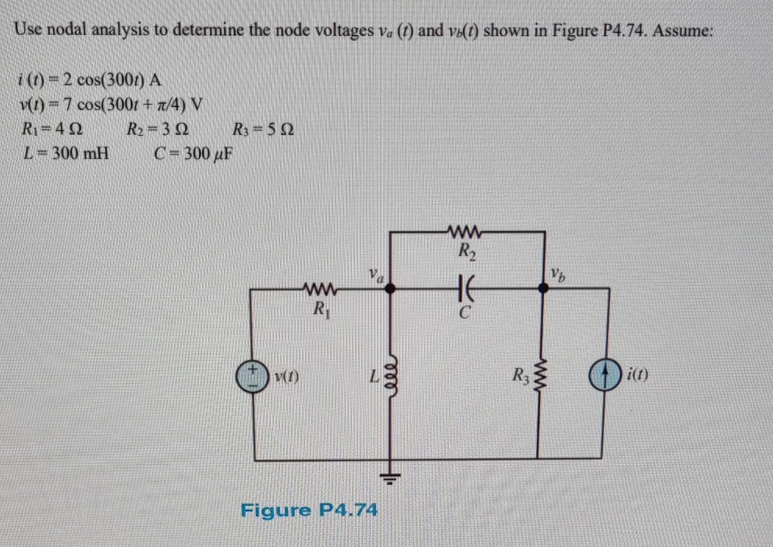 Solved Use nodal analysis to determine the node voltages | Chegg.com