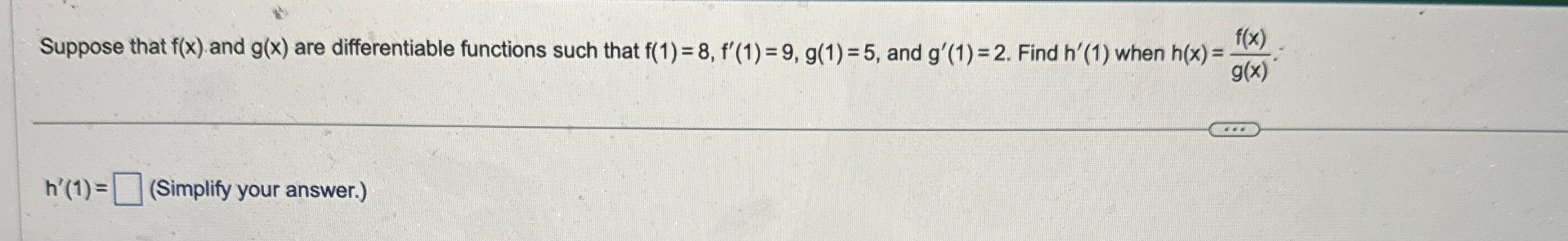 Solved Suppose that f(x) ﻿and g(x) ﻿are differentiable | Chegg.com