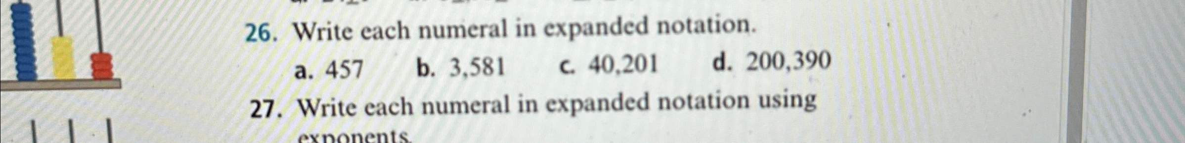 Solved Write each numeral in expanded | Chegg.com