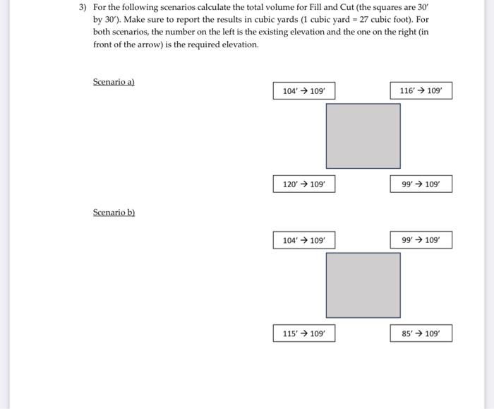 Solved 3) For the following scenarios calculate the total | Chegg.com
