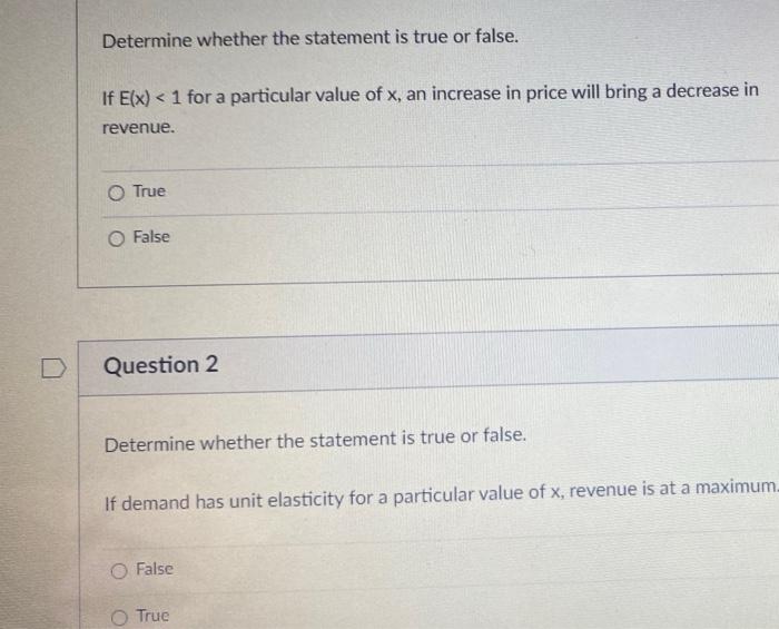 Solved Determine whether the statement is true or false. If | Chegg.com