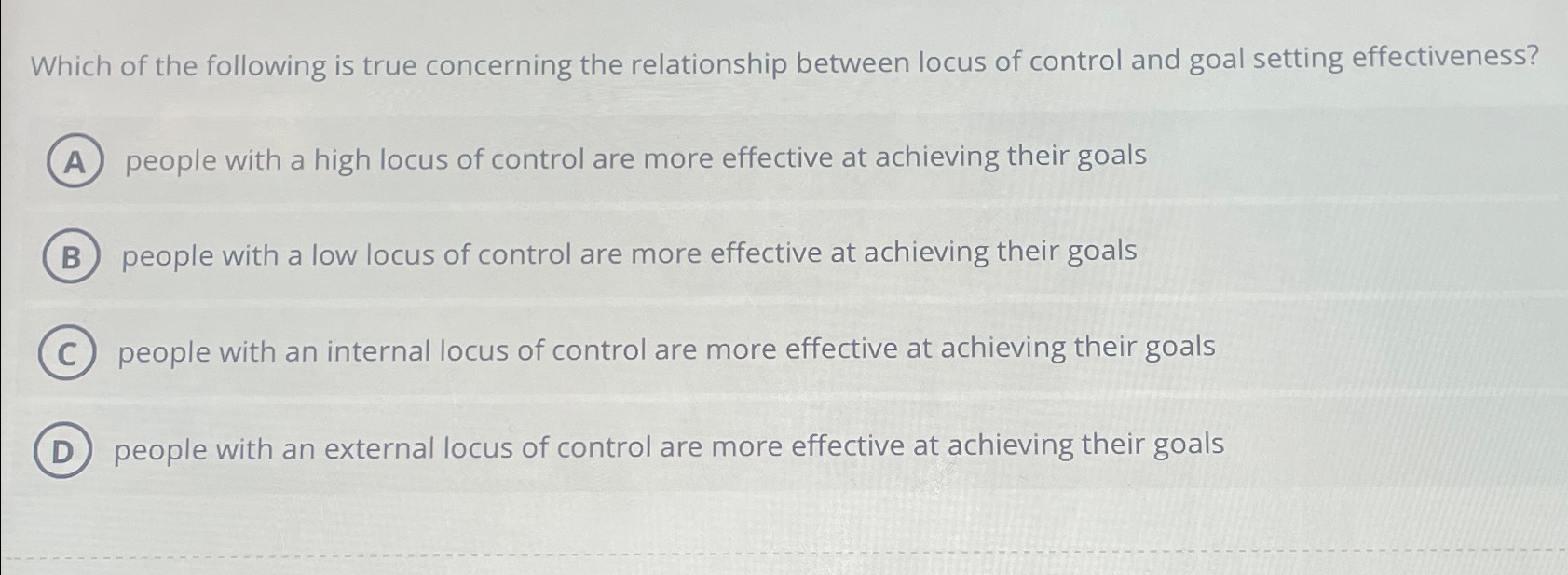 Solved Which Of The Following Is True Concerning The