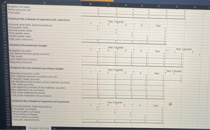 Required information The Chapter 8 Form worksheet is | Chegg.com