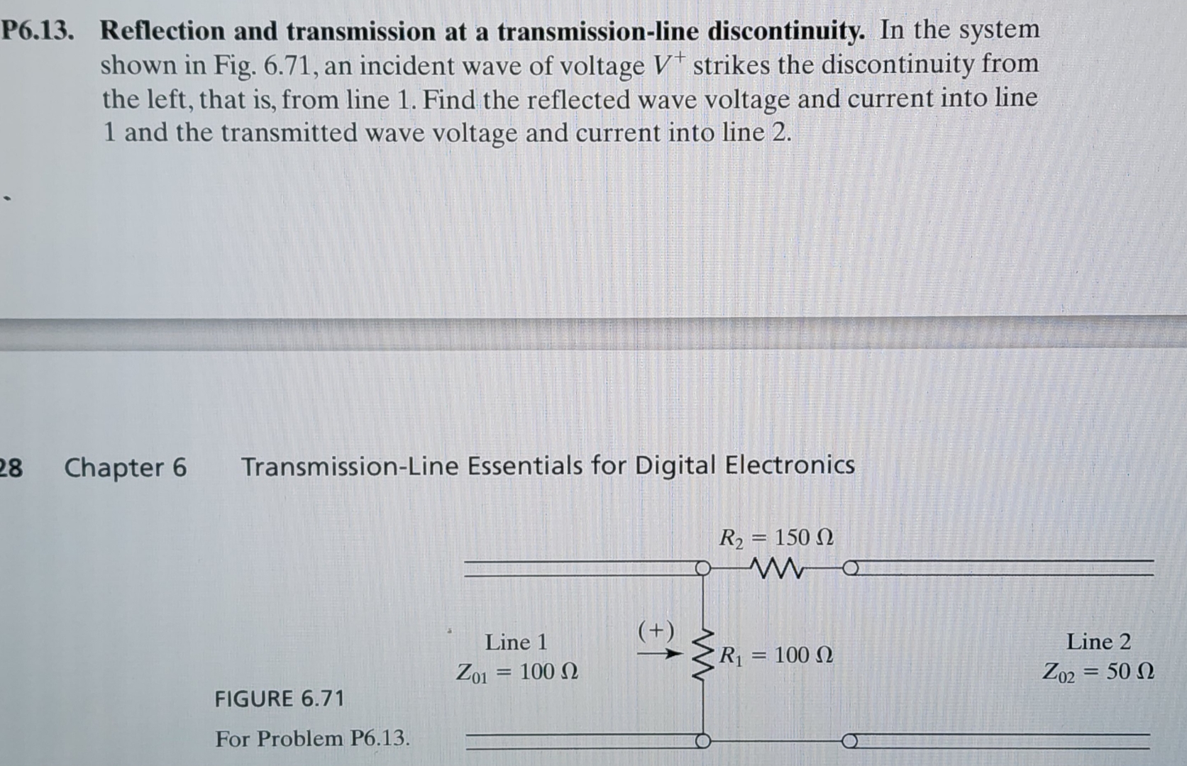 P6.13. ﻿Reflection and transmission at a | Chegg.com