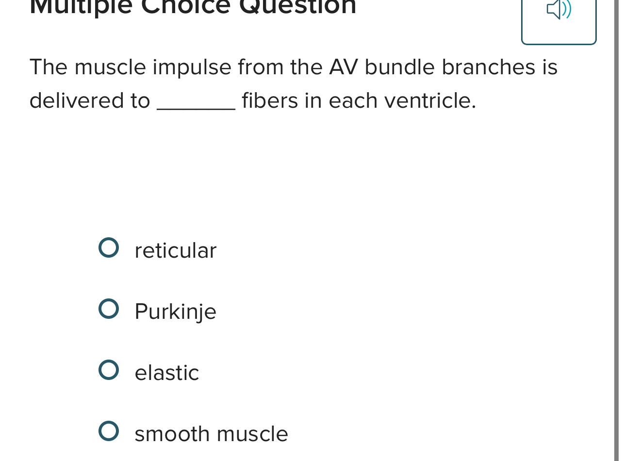 Solved The muscle impulse from the AV bundle branches | Chegg.com