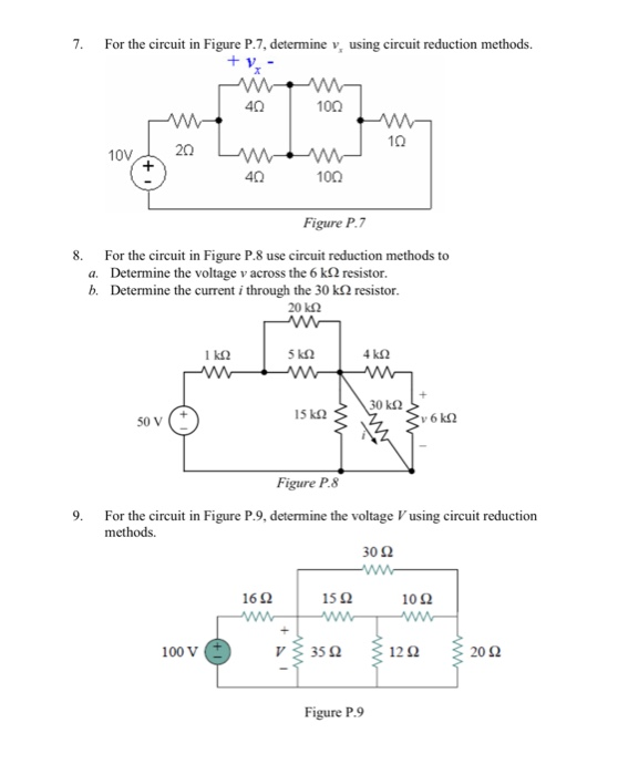 Solved 7. For the circuit in Figure P.7, determine v using | Chegg.com