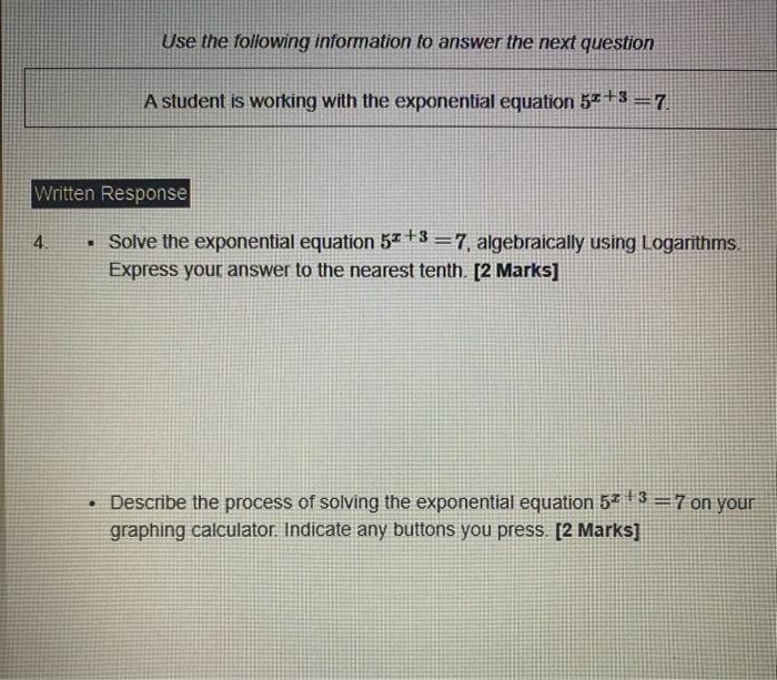 Solved Use the following information to answer the next | Chegg.com