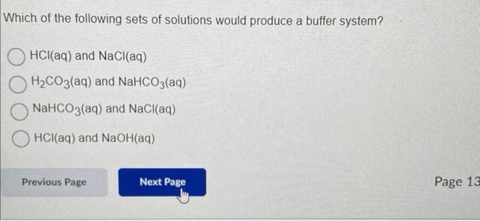 Solved Which of the following sets of solutions would | Chegg.com