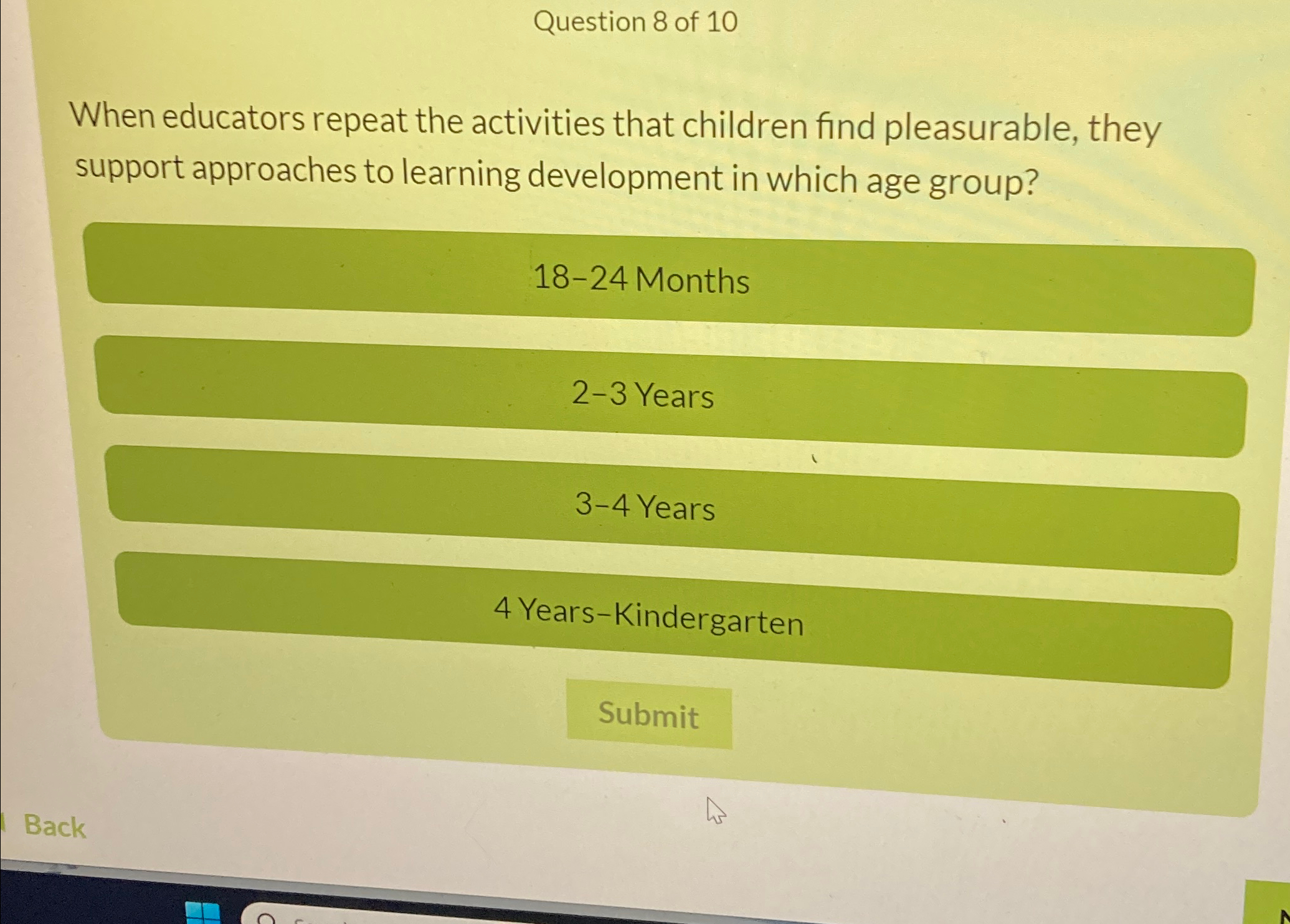 Solved Question 8 ﻿of 10When educators repeat the activities | Chegg.com