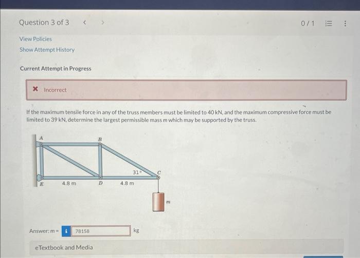 Solved Current Attempt in Progress x Incorrect If the | Chegg.com