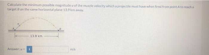 Solved Calculate the minimum possible magnitude u of the | Chegg.com