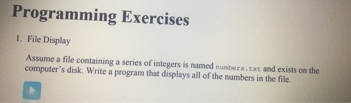 Solved Assume A File Containing A Series Of Integers Is Chegg