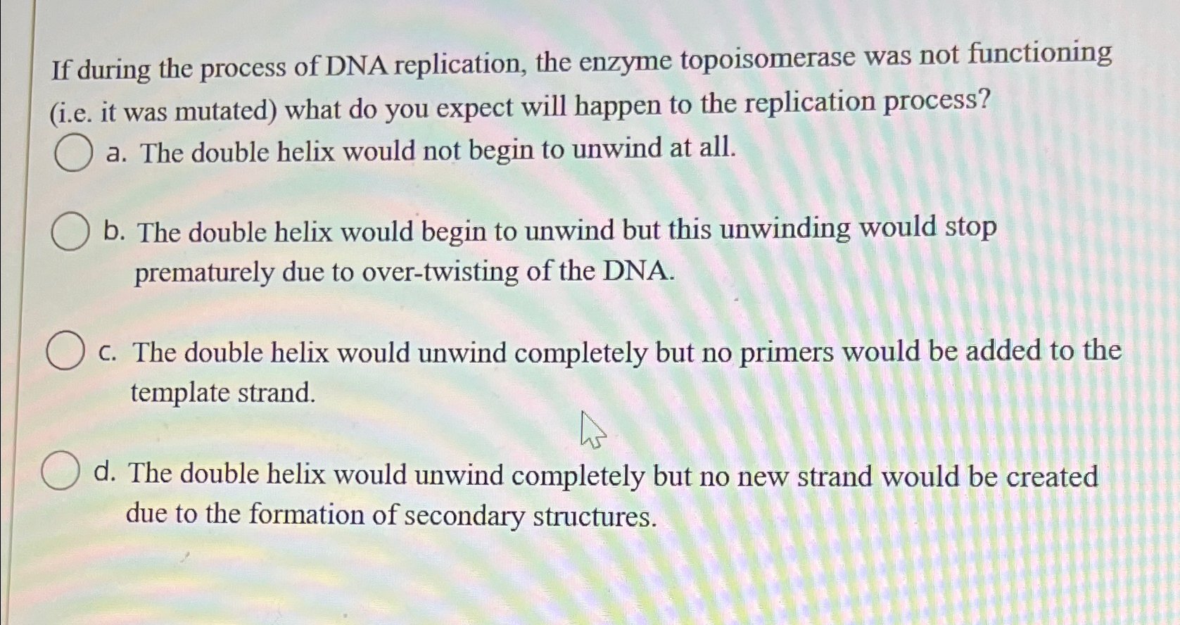 Solved If during the process of DNA replication, the enzyme | Chegg.com