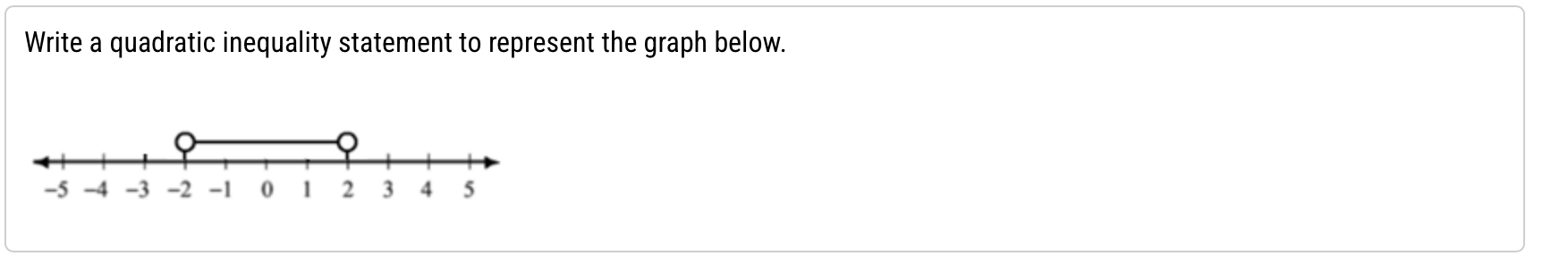 Solved Write a quadratic inequality statement to represent | Chegg.com