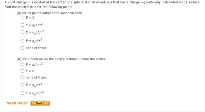 Solved point charge q is located at the center of a | Chegg.com