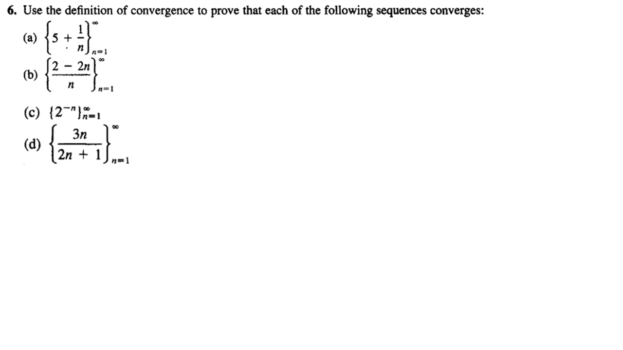 Solved Use the definition of convergence to prove that each | Chegg.com
