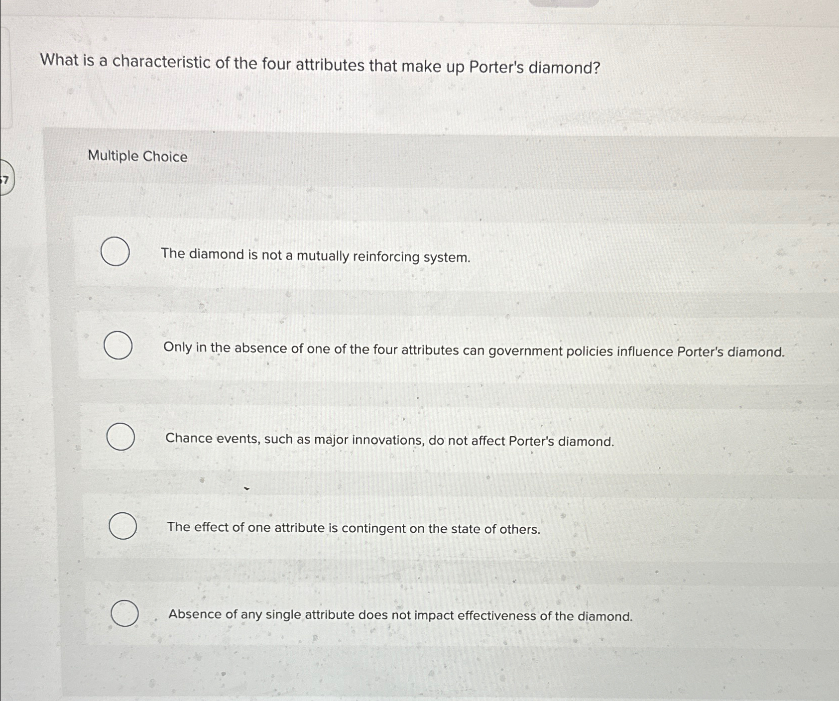 Solved What is a characteristic of the four attributes that | Chegg.com