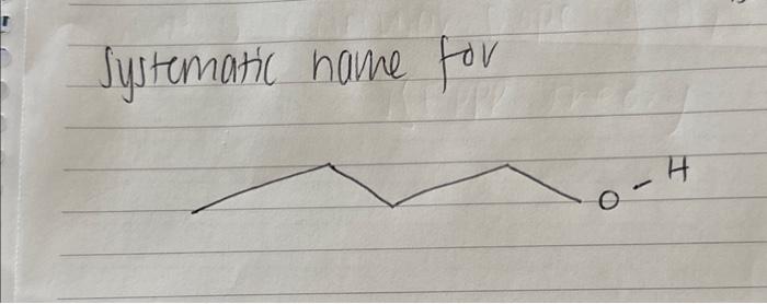 Solved Systematic hame for Systematic hame for | Chegg.com