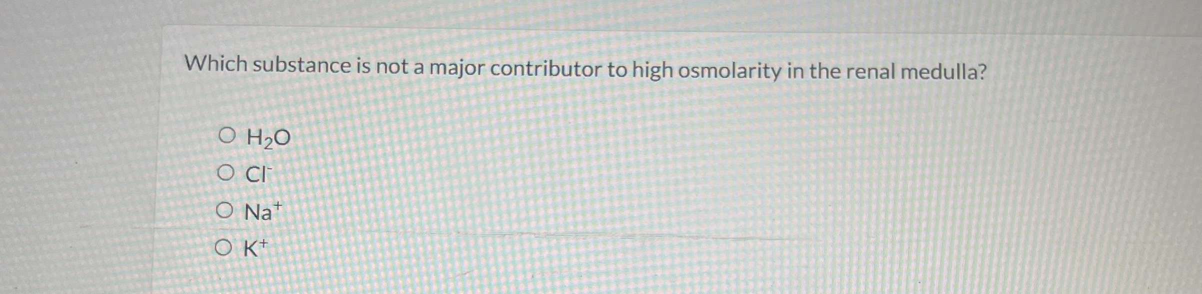 Solved Which substance is not a major contributor to high | Chegg.com