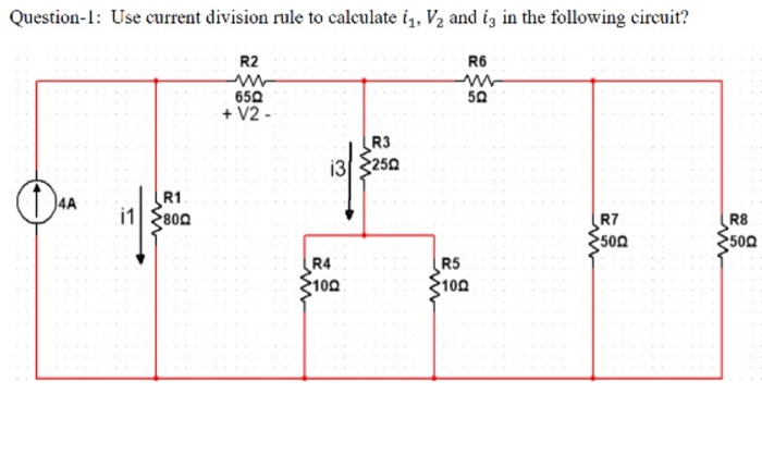 Solved Question-1: Use current division rule to calculate | Chegg.com