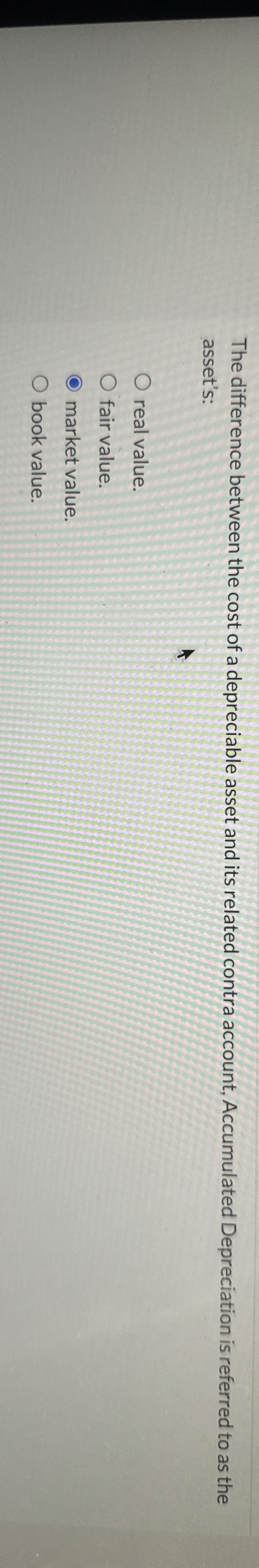 Solved The difference between the cost of a depreciable | Chegg.com