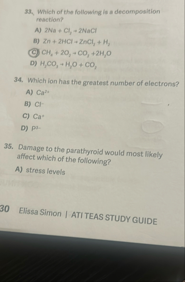 Solved Which of the following is a decomposition | Chegg.com